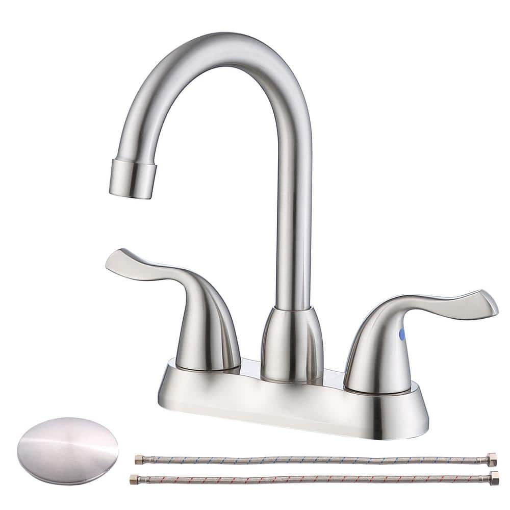 Satico 4 in. Centerset 2-Handle 3-Hole cUPC Bathroom Faucet with ...