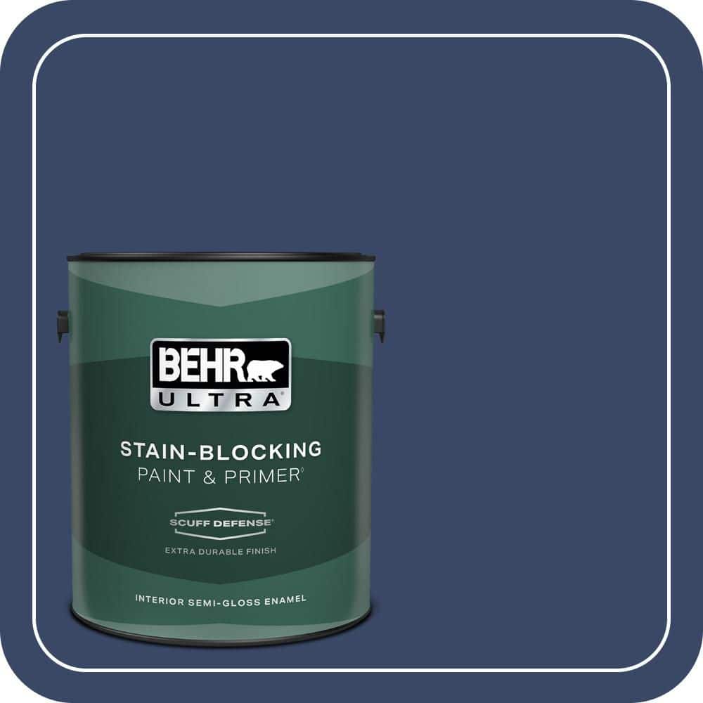 BEHR ULTRA 1 gal. #MQ5-14 Bon Nuit Extra Durable Semi-Gloss Enamel ...