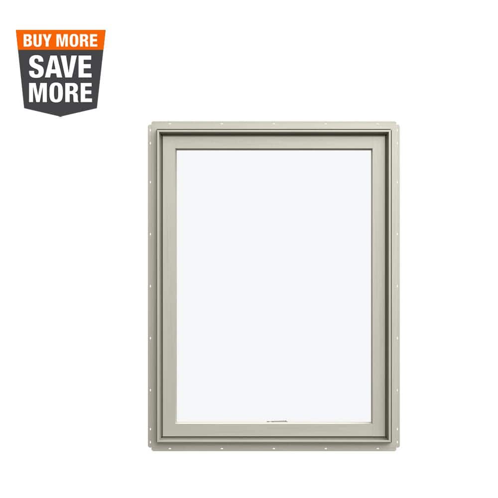 JELD-WEN 30 in. x 48 in. W-5500 Right-Hand Casement Wood Clad Window ...