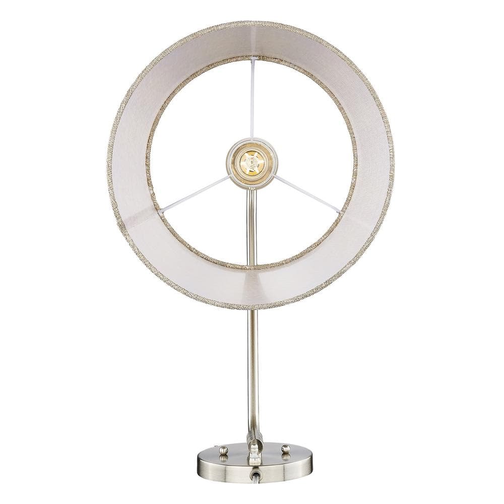 Golden Lighting Ryleigh 1-Light Swing Arm in Pewter with Natural Sisal ...