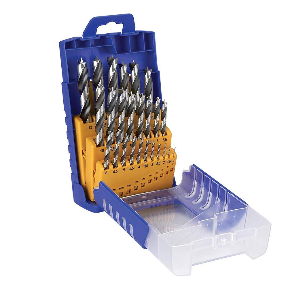 Chrome Vanadium Metric Wood Twist Drill Bit Set (25-Piece) FSF-364740 ...