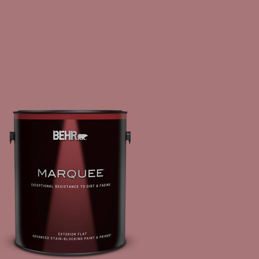BEHR MARQUEE 1 gal. #S130-5 Heirloom Rose Flat Exterior Paint & Primer ...