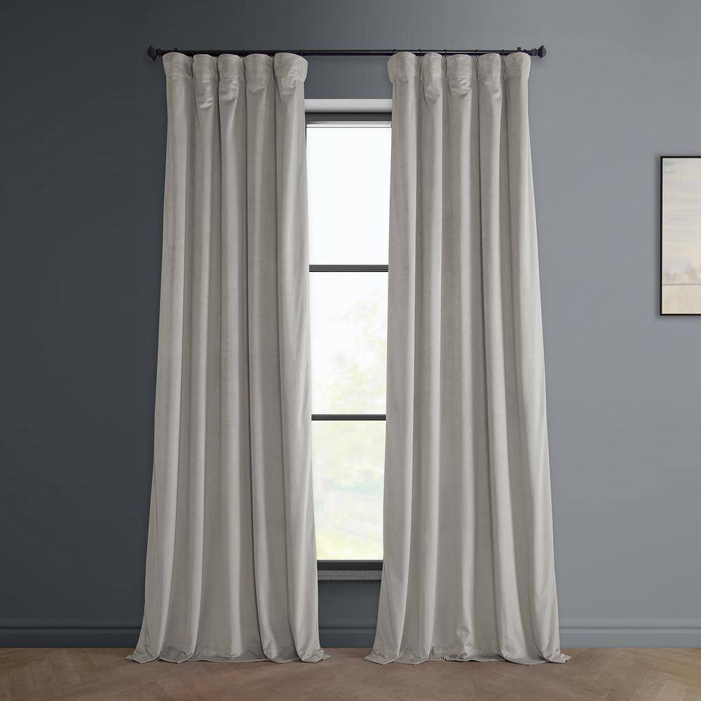 Reviews for Exclusive Fabrics & Furnishings City Grey Velvet Rod Pocket ...