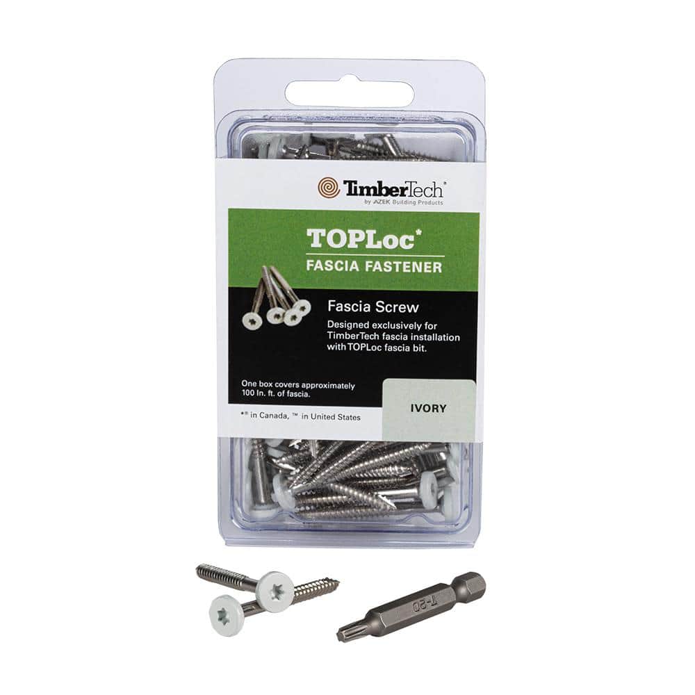 TimberTech TOPLoc for Composite Fascia Ivory 80 LF (100 1 3/4-in Screws ...