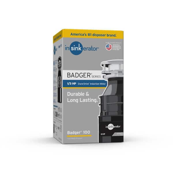 InSinkErator Badger 100, 1/3 HP Continuous Feed Kitchen Garbage ...