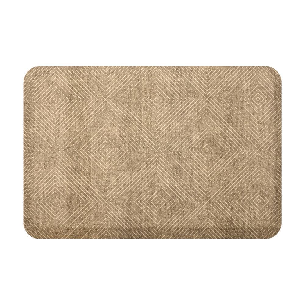 Bungalow Flooring Sole Comfort Velvet Diamonds 22 in. x 32 in. Beige ...