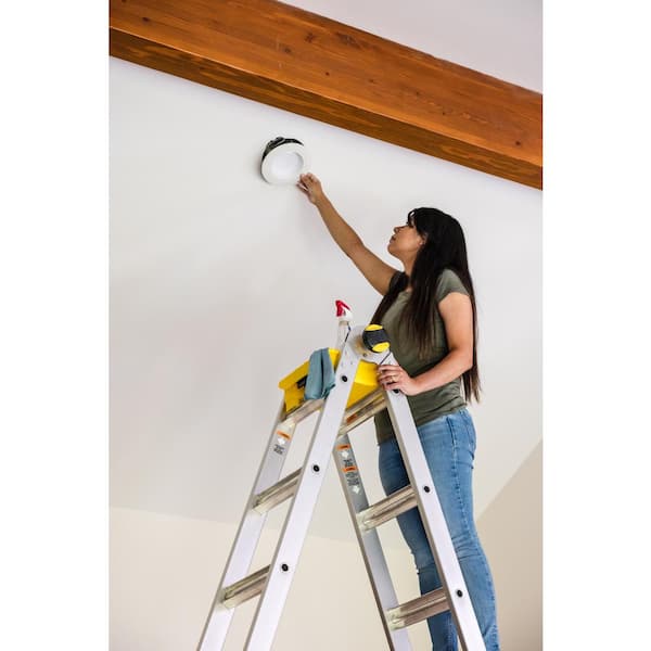 Gorilla Ladders 26 ft. Aluminum Ladder, Rail Brackets, Step Platform ...