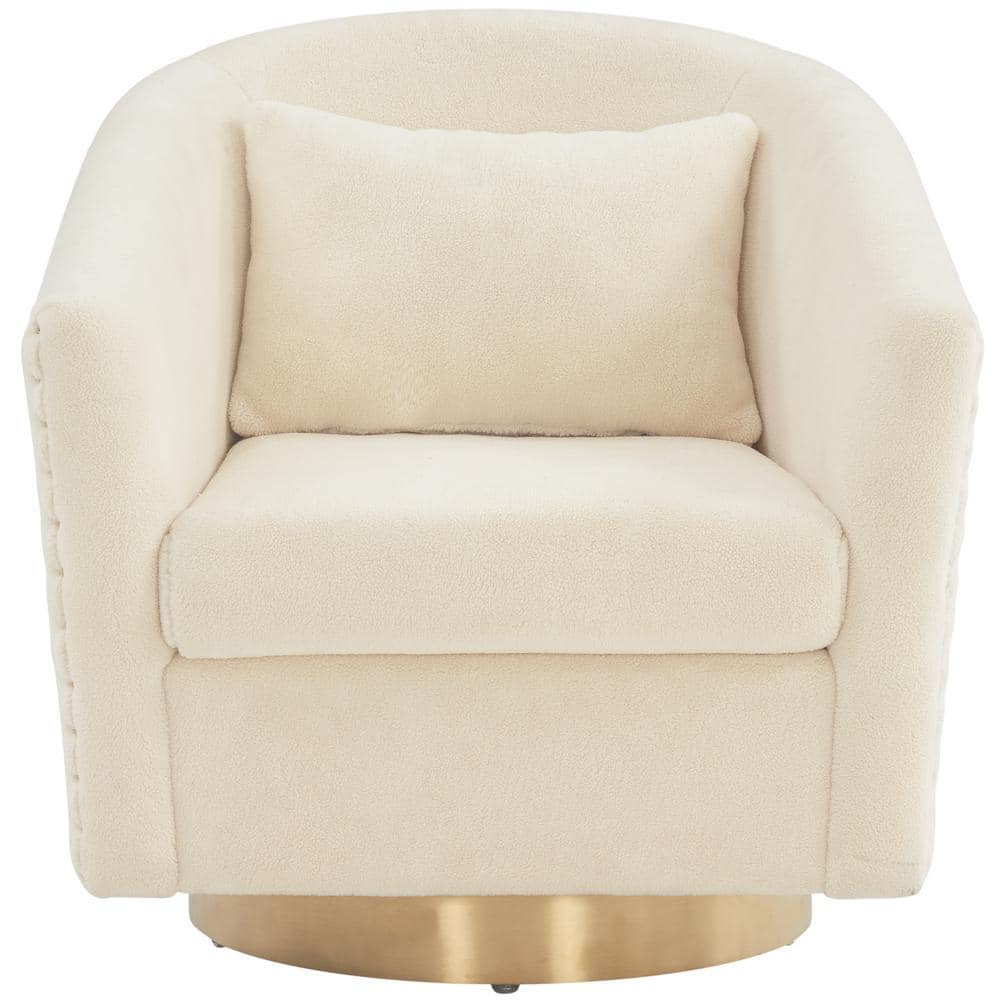 SAFAVIEH Clara Ivory Accent Chair SFV4702M - The Home Depot