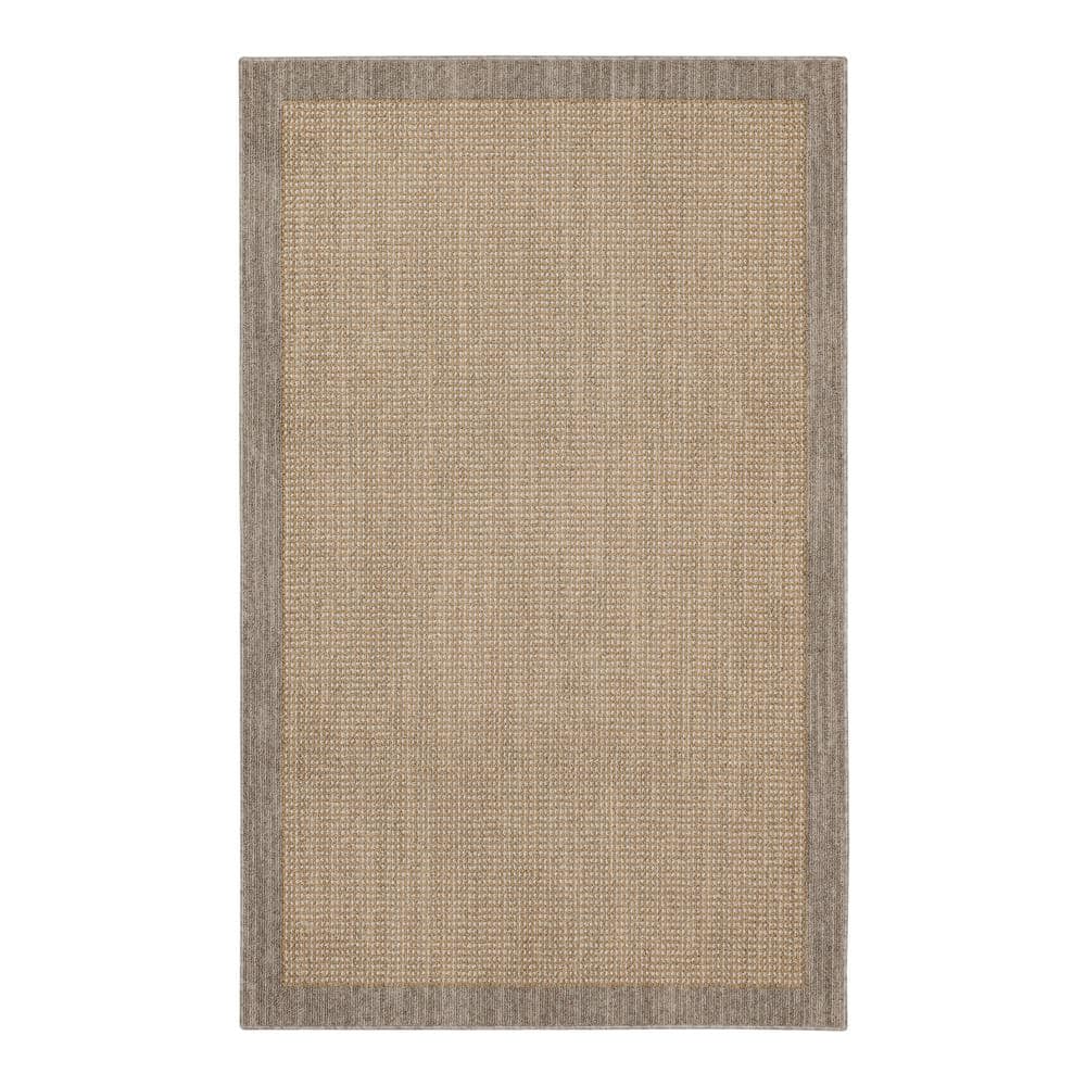 StyleWell Tanner Pewter 5 ft. x 8 ft. Traditional Border Indoor Area ...