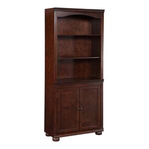 Simpli Home Jager 72 in. H Tall Natural Wood Contemporary Bookcase with ...