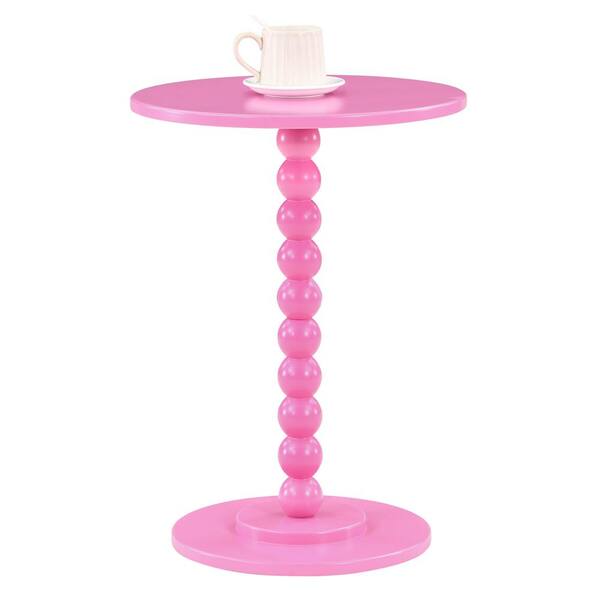 Pink round side table store