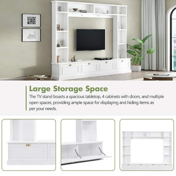 Large tv wall unit with storage store
