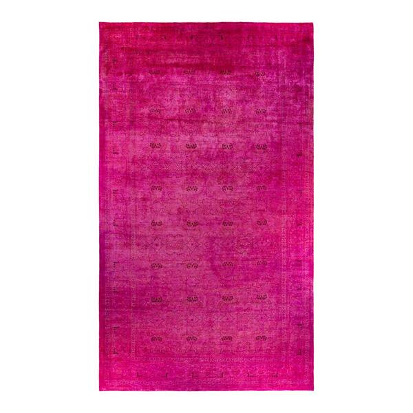 Chloe & Olivia Home Overdyed Pink 10 ft. x 18 ft. Solid Wool Indoor ...