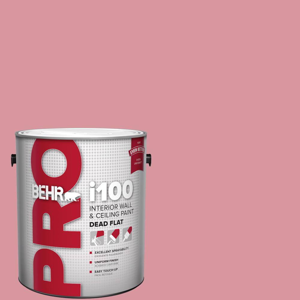 BEHR PRO 1 gal. #M150-4 Glow Pink Dead Flat Interior Paint PR10501 ...