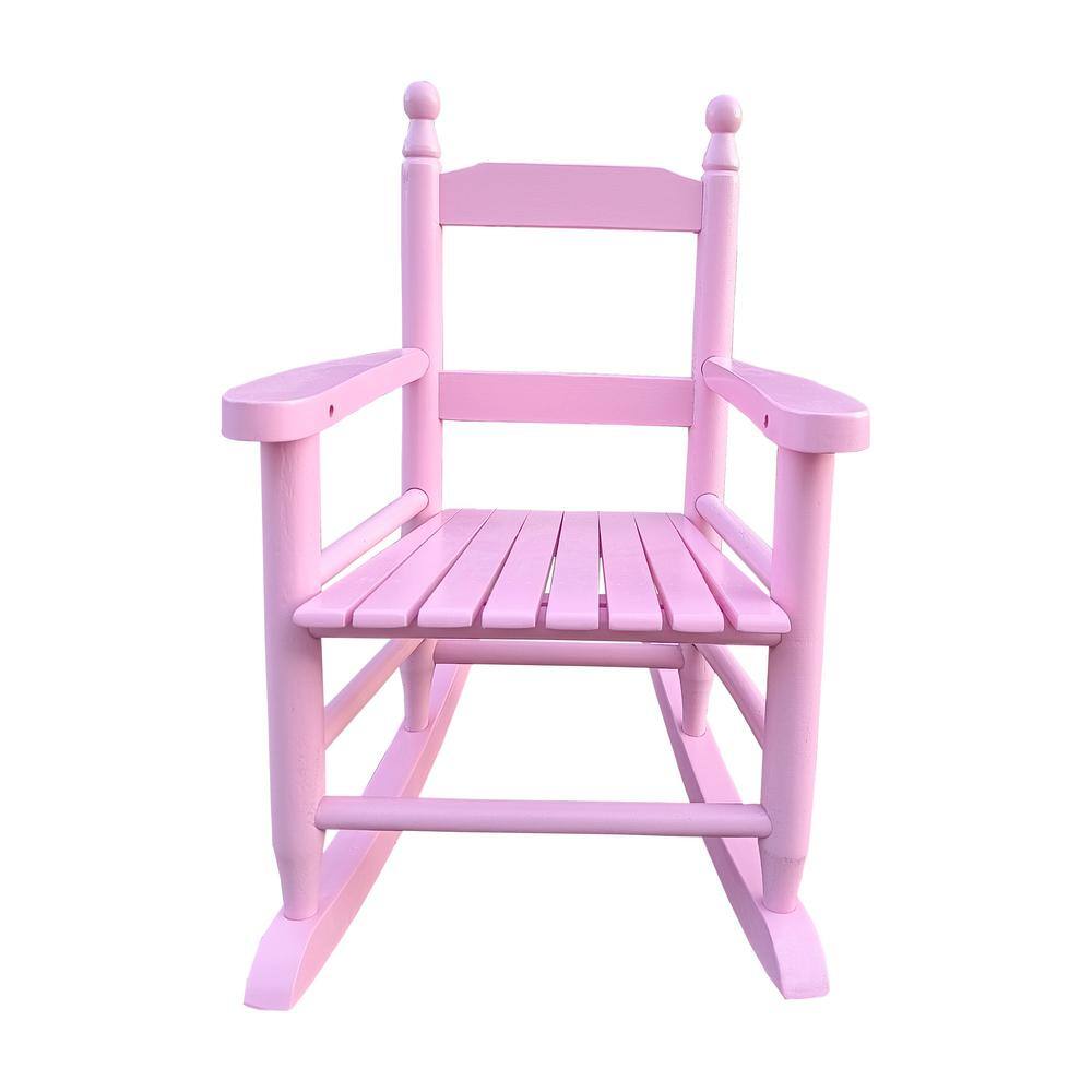 TIRAMISUBEST Solid Wood Outdoor Pink Rocking Chair Suitable for Kids ...