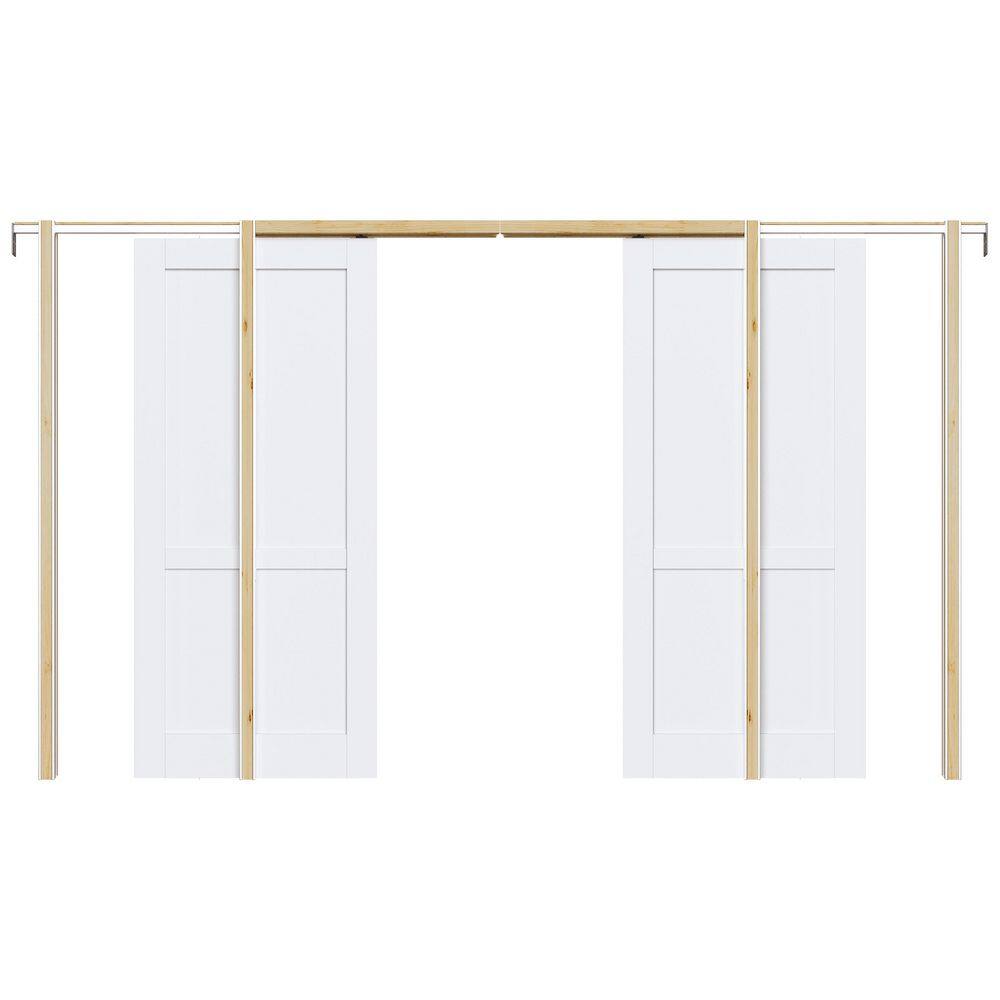 Reviews for ARK DESIGN 72 in. x 80 in. White Primed 2-Paneled Wood Door ...