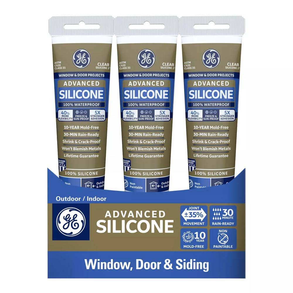 Reviews for GE Advanced 2.8 oz. Clear Silicone 2-Window and Door ...