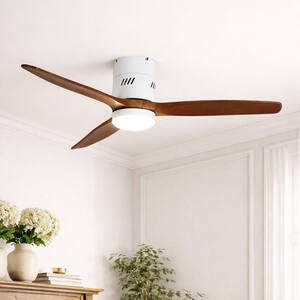 MODERN HABITAT 52 in. Integrated LED Indoor Flush Mount White Standard ...