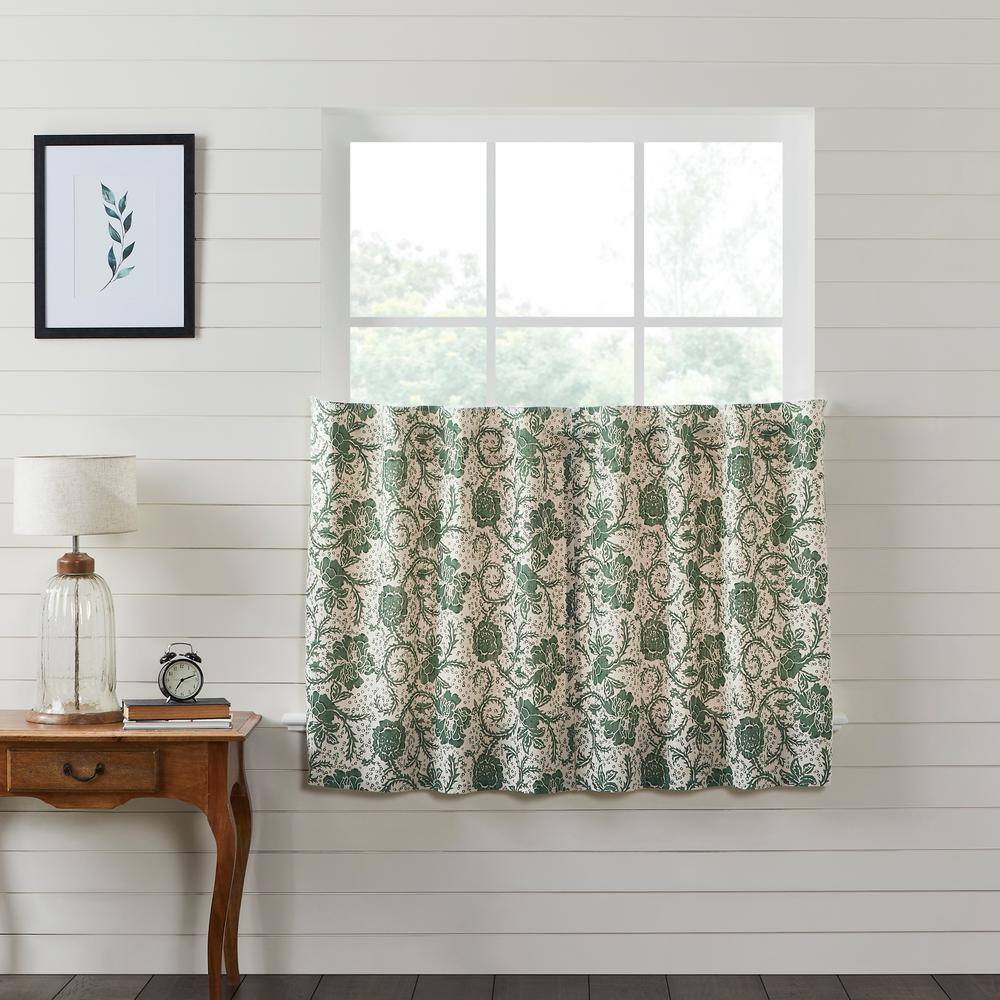 VHC BRANDS Dorset 36 in. W x 36 in. L Vintage Floral Light Filtering ...