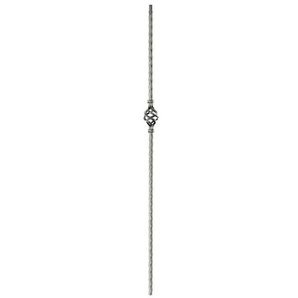 arteferro 44 in. x 9/16 in. Single Basket Hammer Bar Warm Nickel Powder ...