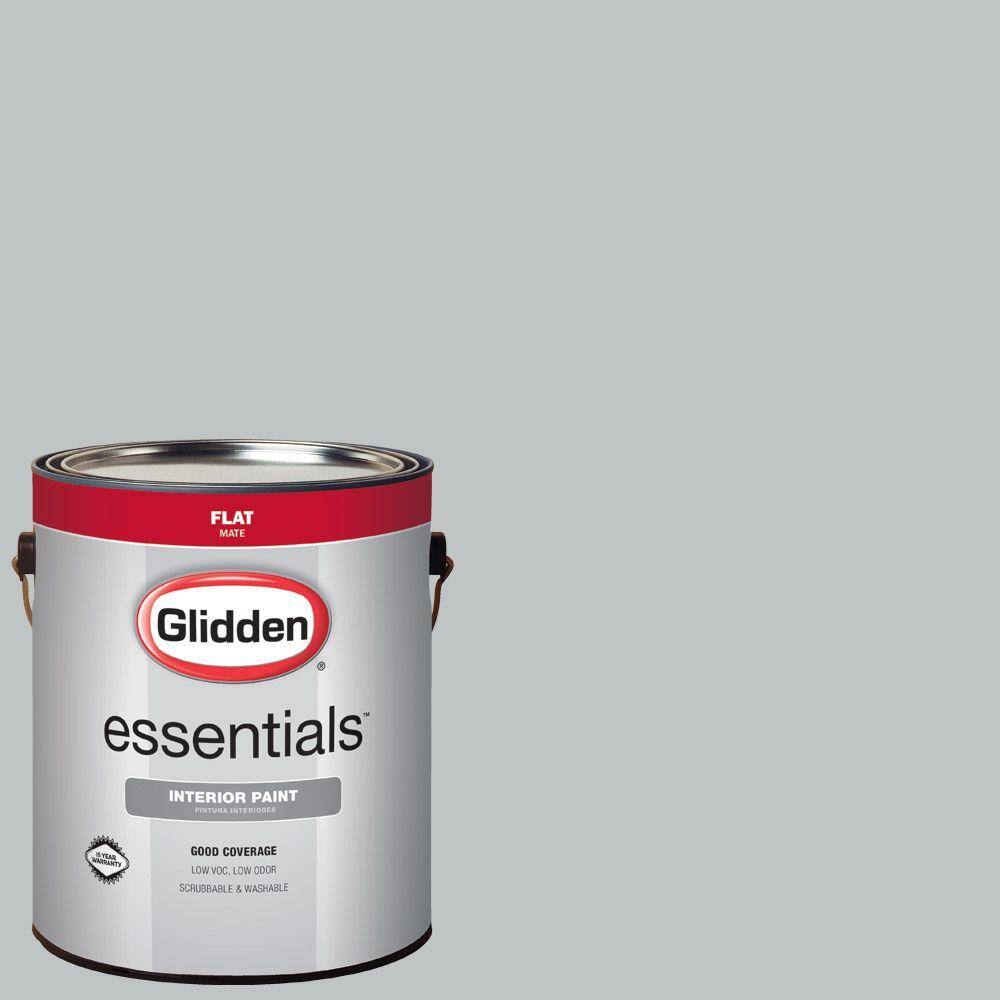 Glidden Essentials 1 gal. #HDGCN37U Silver Reflection Flat Interior ...
