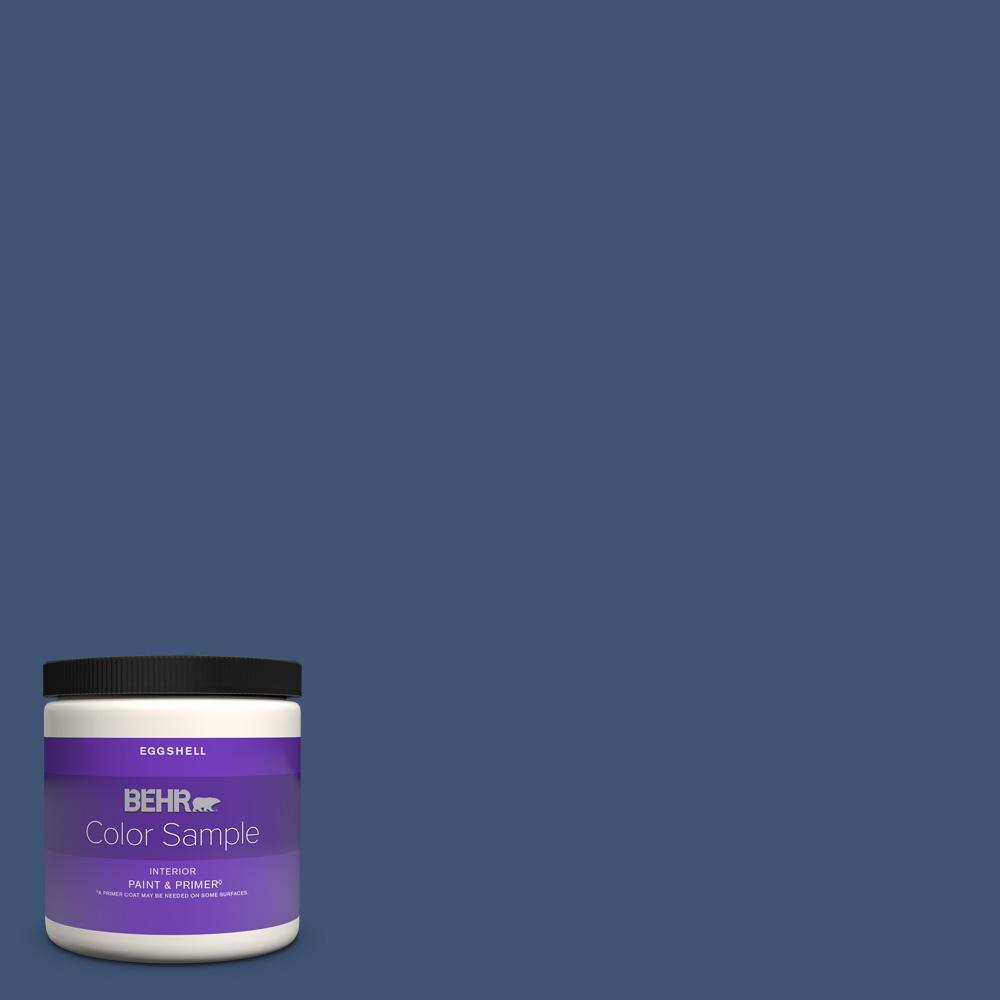 BEHR PREMIUM PLUS 8 oz. #600D-7 Daring Indigo Eggshell Enamel Interior ...