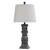 StyleCraft 32 in. Black Stone like Finished Lamp Body Base Indoor Table ...