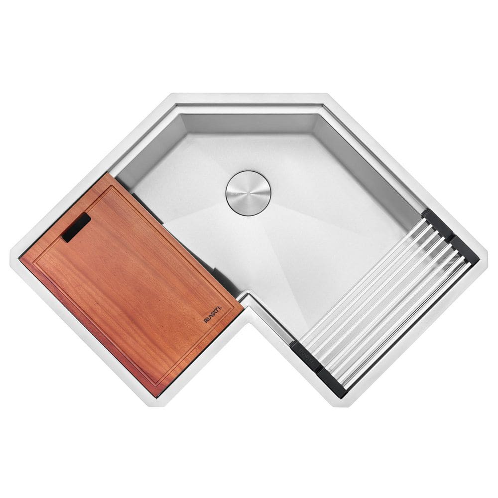 Ruvati Roma Pro 32 in. Undermount Single Bowl 16-Gauge Stainless Steel ...