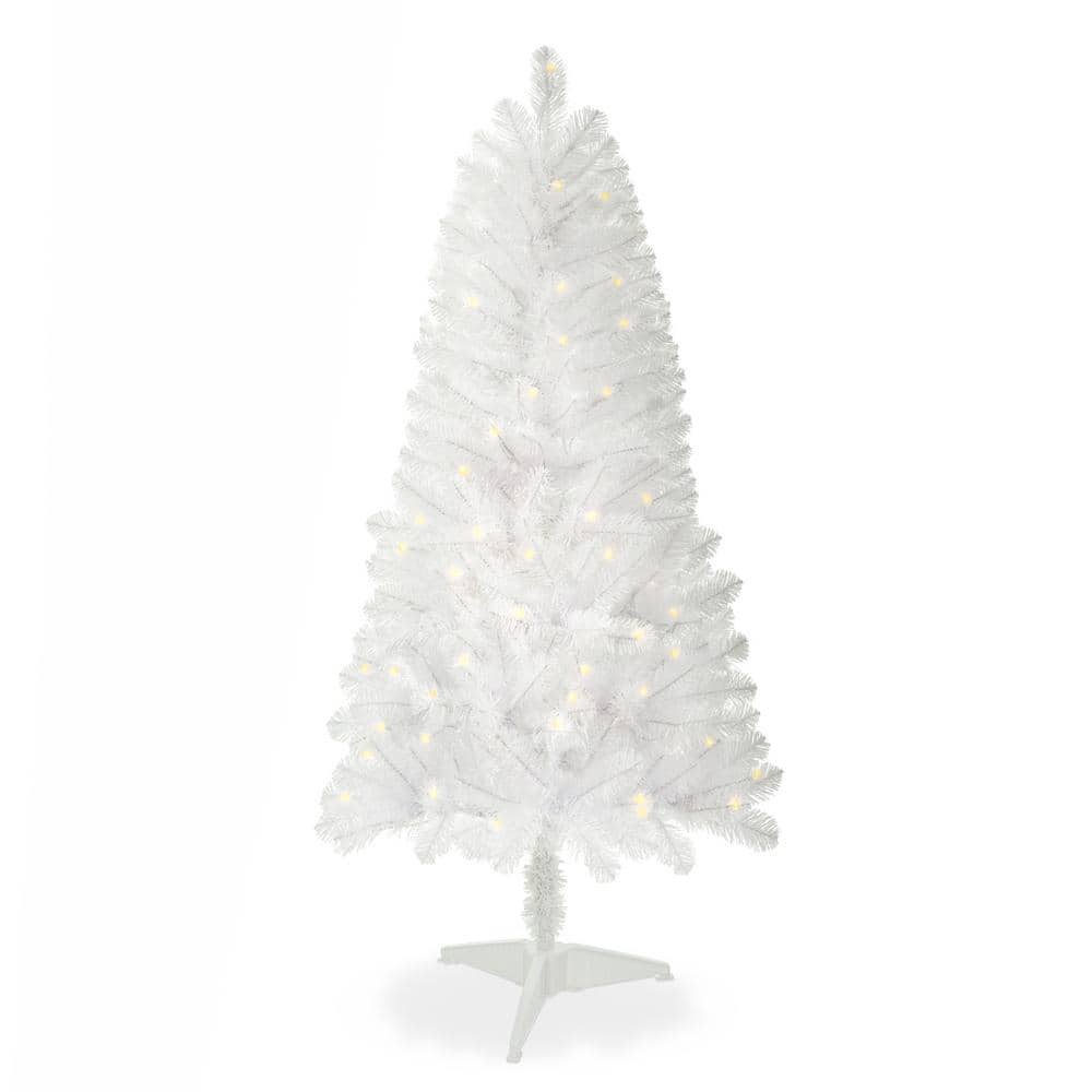 Cool 4ft White Pre Lit Christmas Tree Photos