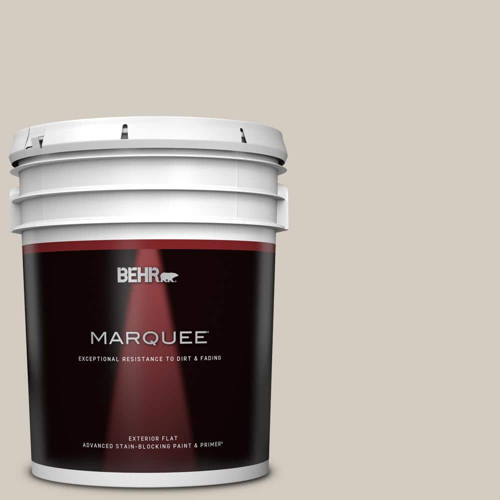 BEHR MARQUEE 5 gal. #N220-2 Ashen Tan Flat Exterior Paint & Primer ...