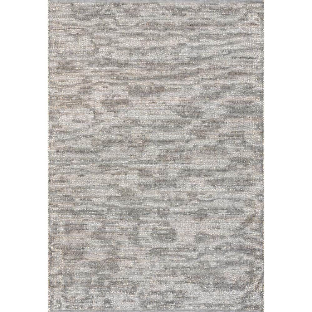 nuLOOM Elfriede Farmhouse Jute Blend Gray 10 ft. x 14 ft. Global ...