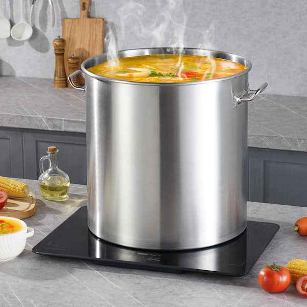 SVOPES 84 qt. Stainless Steel Stockpot, Large Cooking Pot with Basket ...