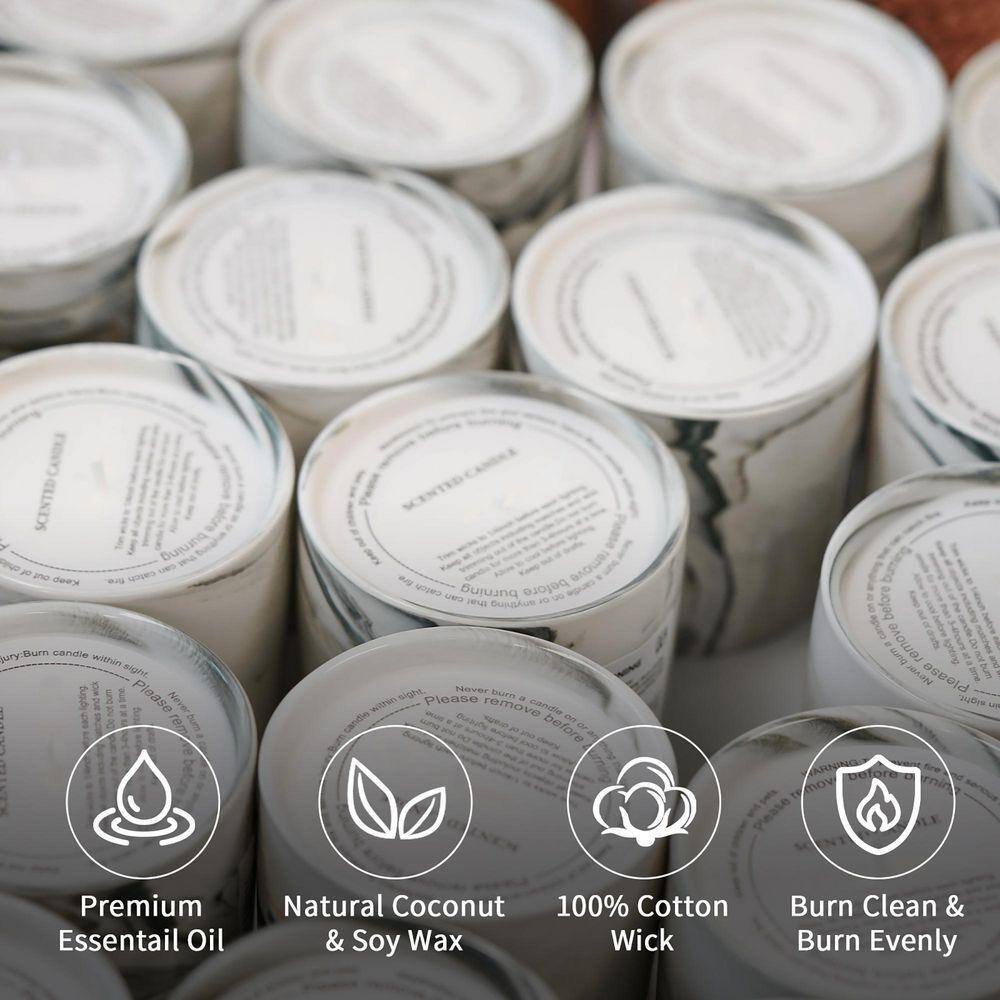 Gray Santal Scented Soy and Coconut Wax Blend Single Wick Hand Poured ...