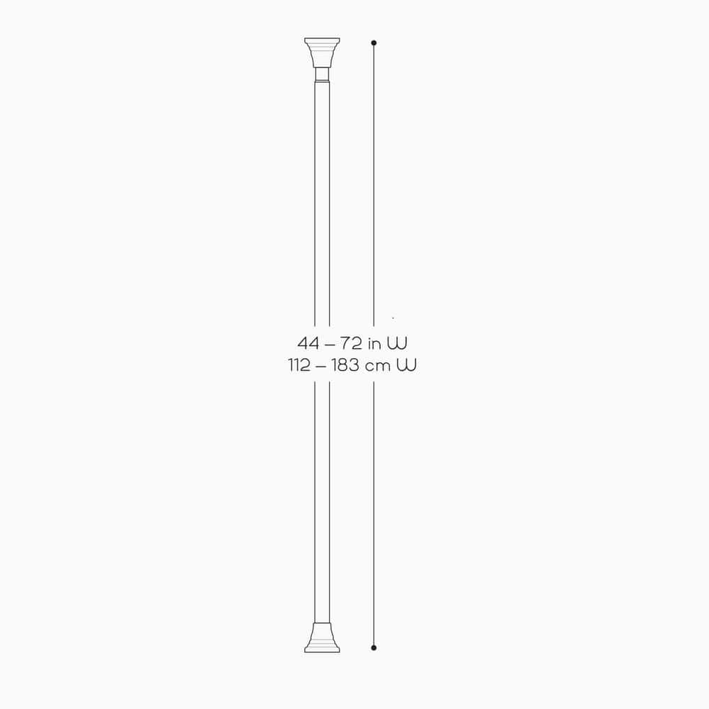 Buy NeverRust 72 in. Aluminum Adjustable Tension Decorative Shower Rod ...