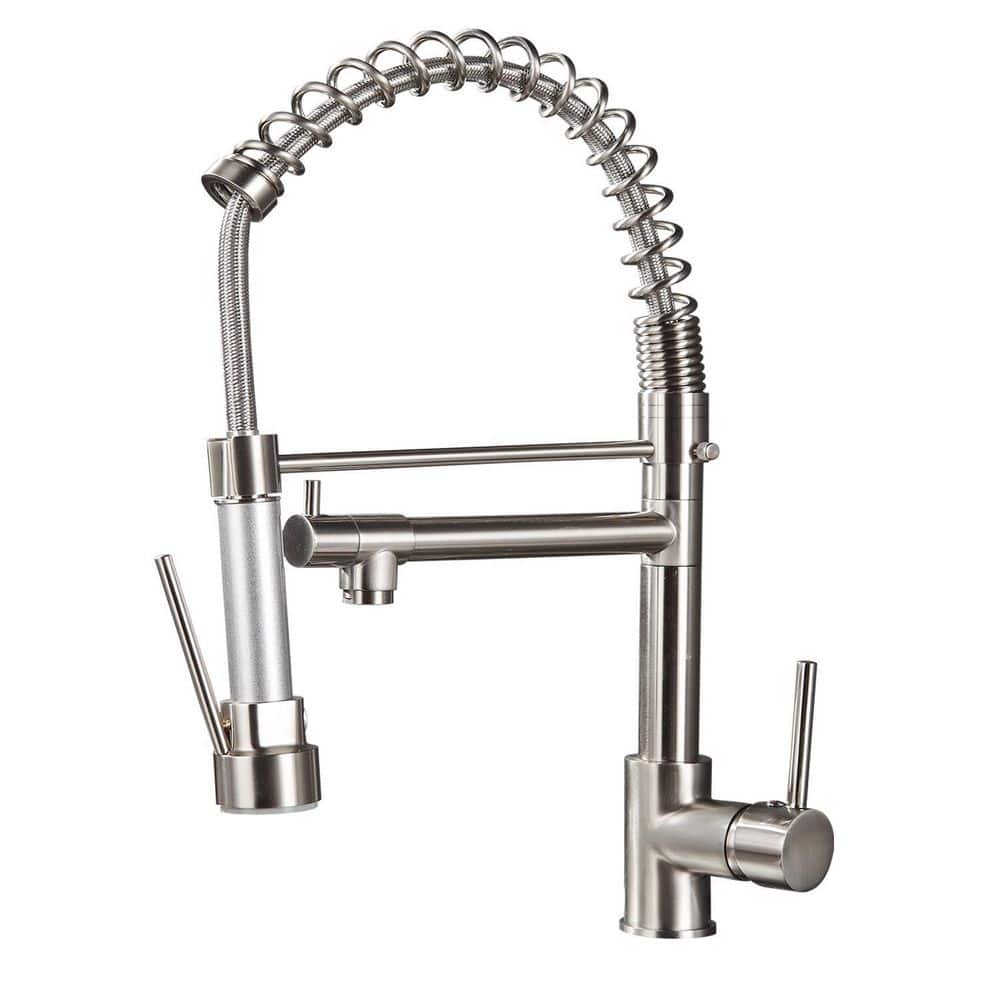 GIVING TREE Single-Handle 2 Spout Deck Moun Pull Out Sprayer Kitchen ...