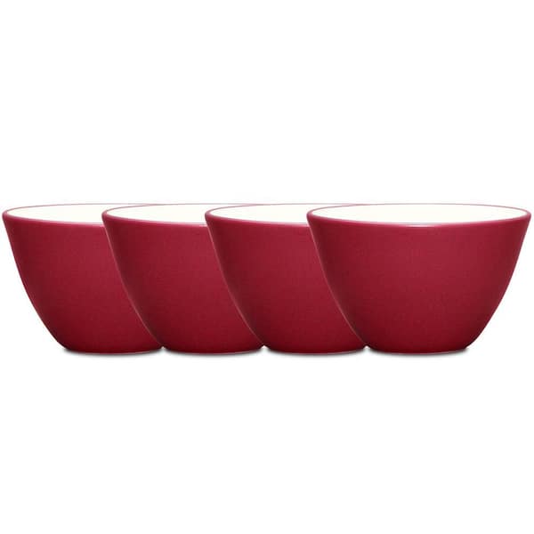 Noritake Colorwave Raspberry 4 in., 7 fl. oz. (Cherry) Stoneware Mini ...
