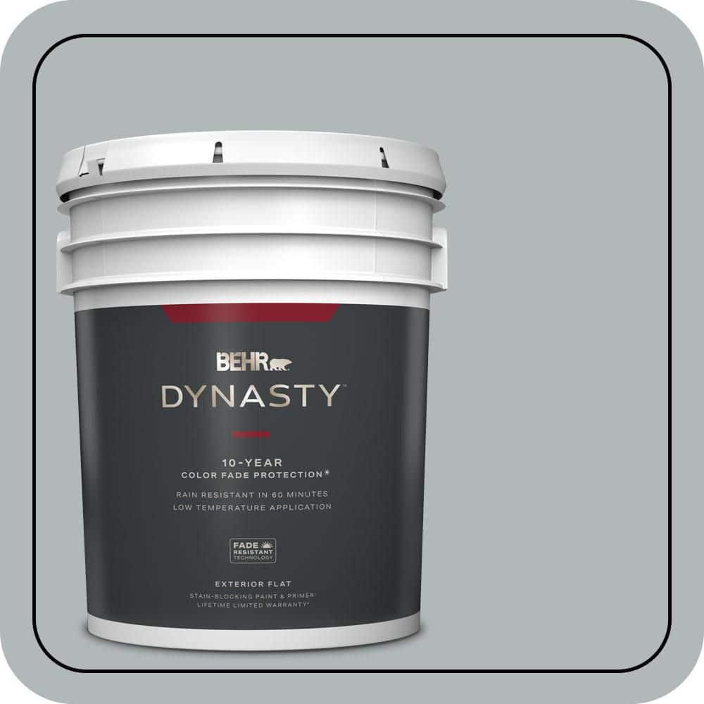 BEHR DYNASTY 5 gal. #N450-3 Meteor Shower Flat Exterior Stain-Blocking ...