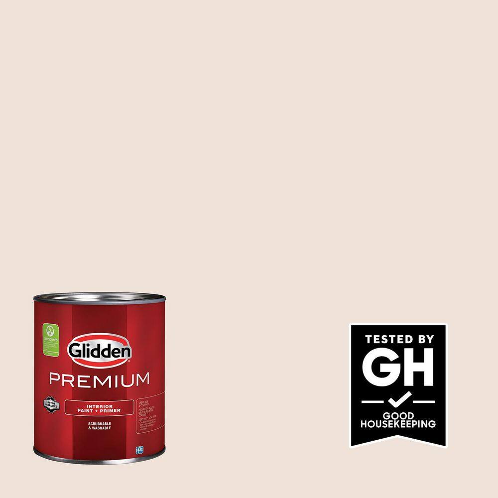 Glidden Premium 1 qt. PPG1062-1 Butter Icing Satin Interior Latex Paint ...
