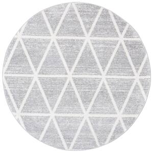 SAFAVIEH Adirondack Ivory/Gray 4 ft. x 6 ft. Chevron Diamond Area Rug ...