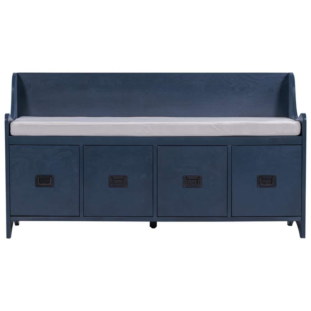 STICKON Navy Blue Bench with Drawers (26.3 in. H x 48 in. W x 15.7 in ...