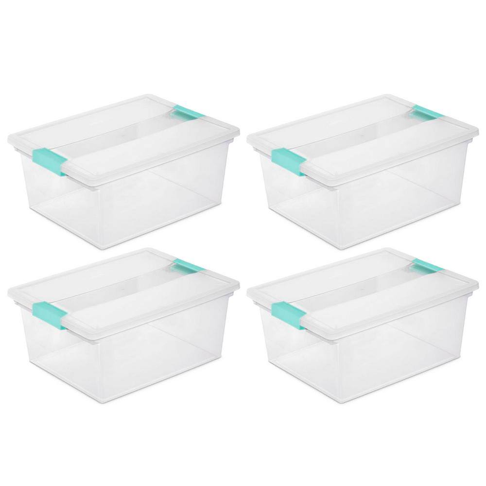 Sterilite 16.7 Qt. Storage Box in Clear (4-Pack) 4 x 19658604 - The ...