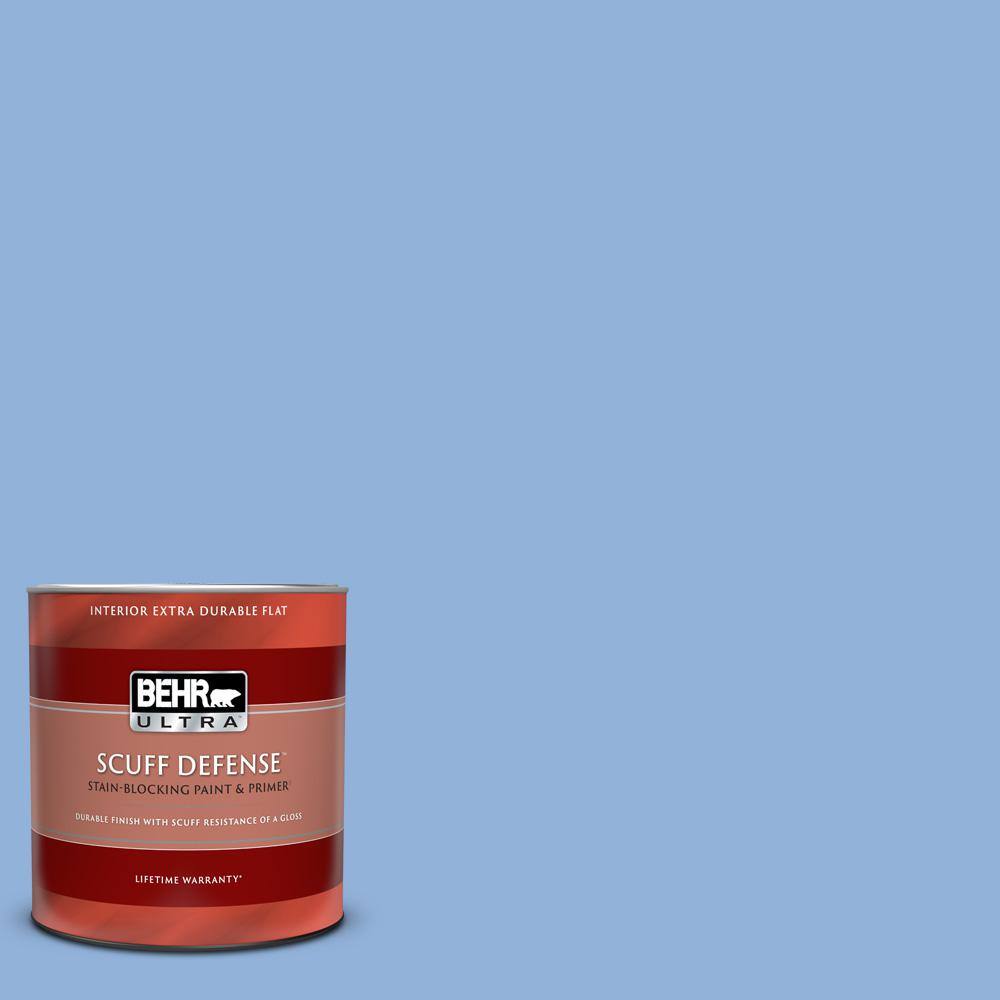 BEHR ULTRA 1 qt. #580B-5 Cornflower Blue Extra Durable Flat Interior ...