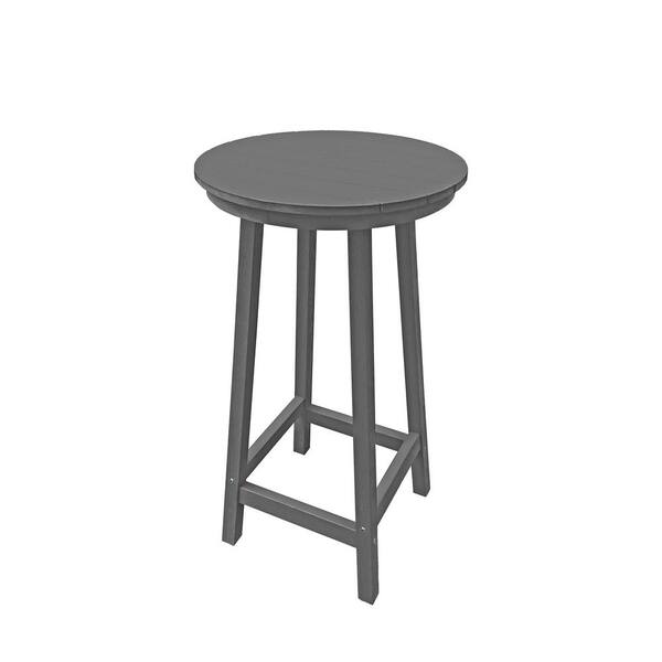 Clihome Plastic Outdoor Bar Height Bistro Table in Gray CL-B03-GY - The ...