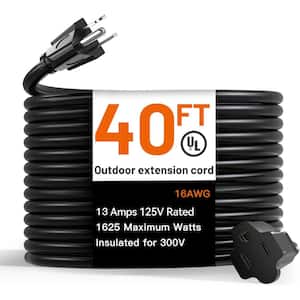 Lukyamzn 25 ft. 16/3 Heavy Duty Outdoor Extension Cord with Flexible ...