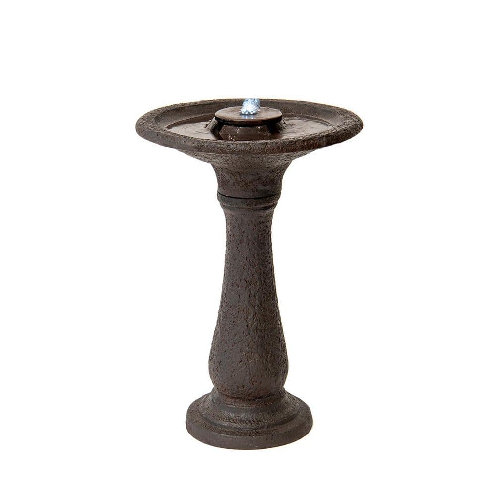 XBRAND 23.43 in. H Resin/Stone Powder/Glass Fiber 1 Tier Water Fountain ...