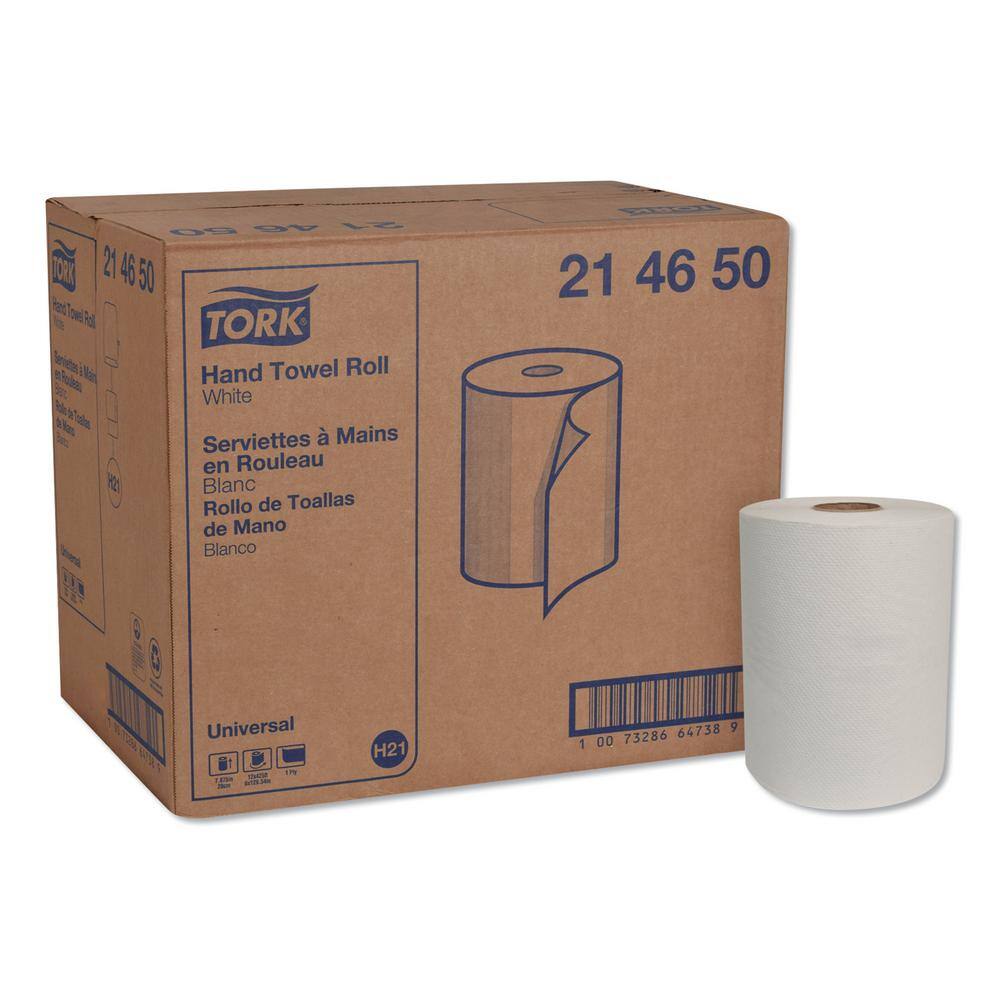 TORK Hardwound Paper Towels, 7.88 in. x 425 ft., White, 12-Rolls/Carton ...