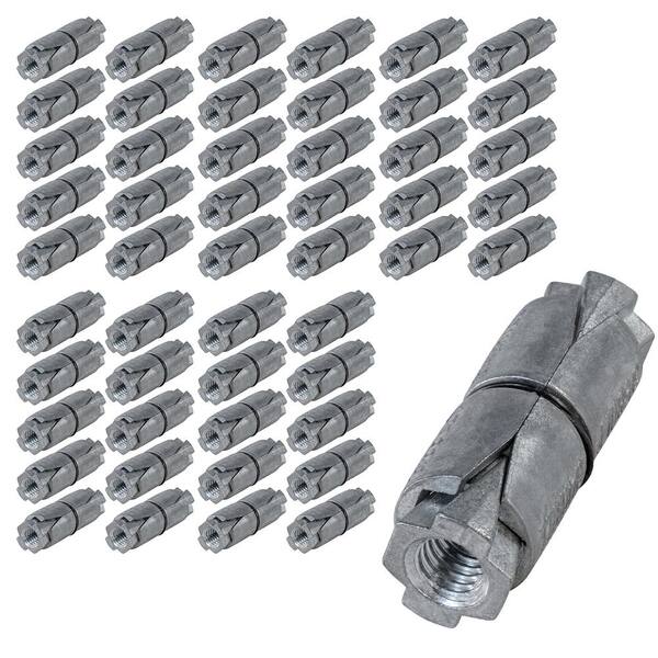 PLUMBFLEX 3/8 in. Double Expansion Shield, Zinc (50-Pack) Z38-ADX - The ...