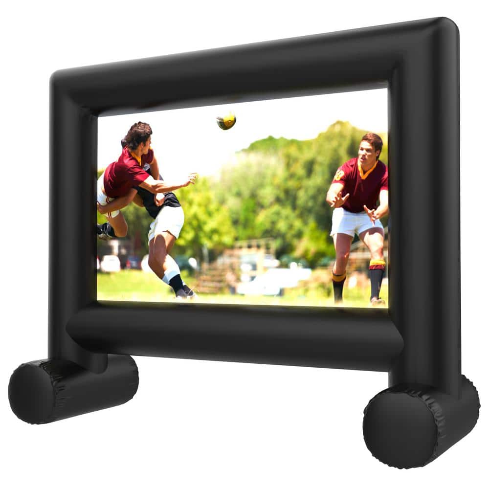 FUFU&GAGA 122.4 in. W x 100.8 in. H Outdoor Inflatable Blow Up Movie ...