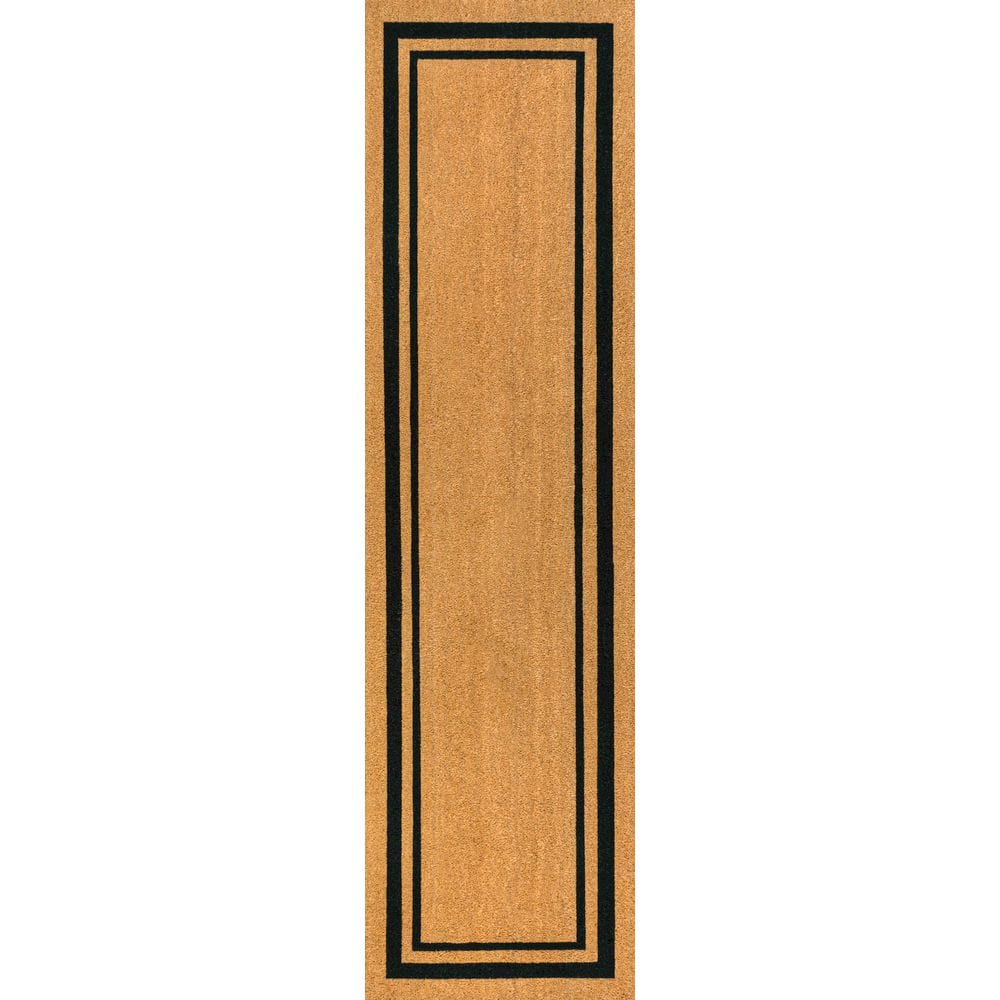 JONATHAN Y Peater Classic Casual Commerical Natural Coir Natural/Black ...