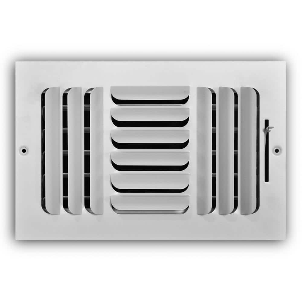 Everbilt 10 in. x 6 in. 3-Way Steel Fixed Curved Blade Wall/Ceiling ...